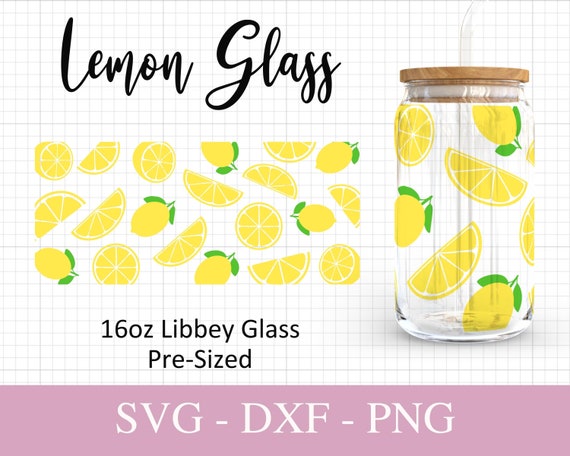 20oz Lemon Libbey Glass Svg I Lemon Can Glass SVG I Svg Files - Etsy
