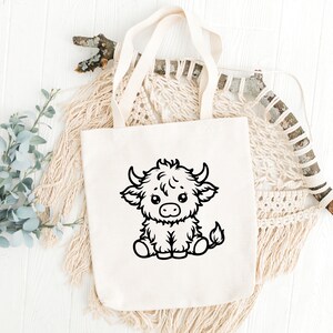 Cute Baby Highland Cow Svg Files for Cricut, Farm Life Svg, Cow ...