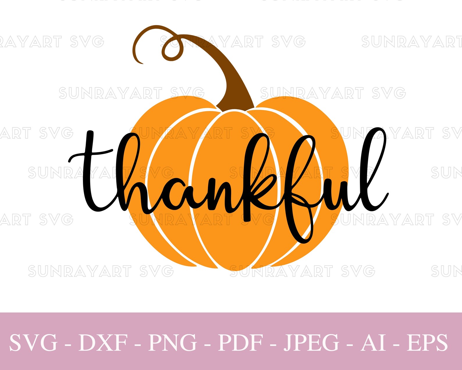 Thankful Pumpkin SVG Files for Cricut Thanksgiving Bundle SVG - Etsy