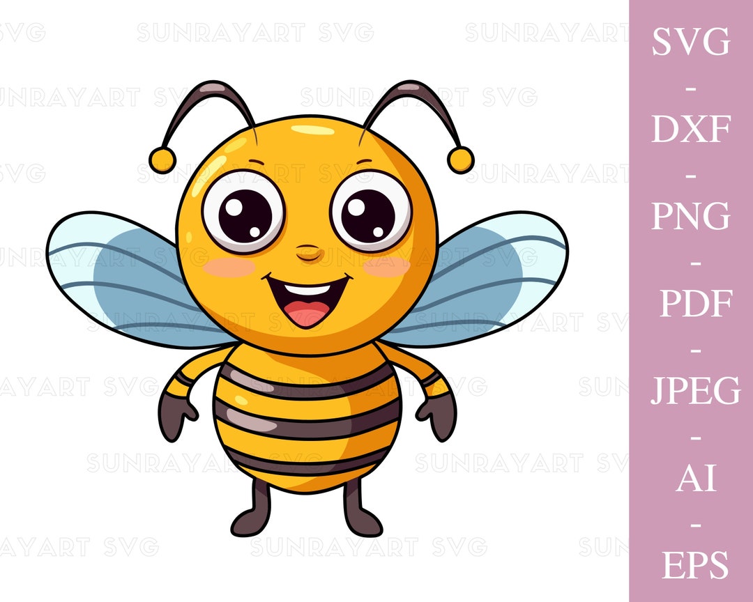 Bee SVG Files for Cricut, Bee Kind Clipart PNG , DXF Cut File, Bee ...