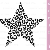 Leopard Print Star Svg, Png, Dxf, Eps, Pdf - Etsy