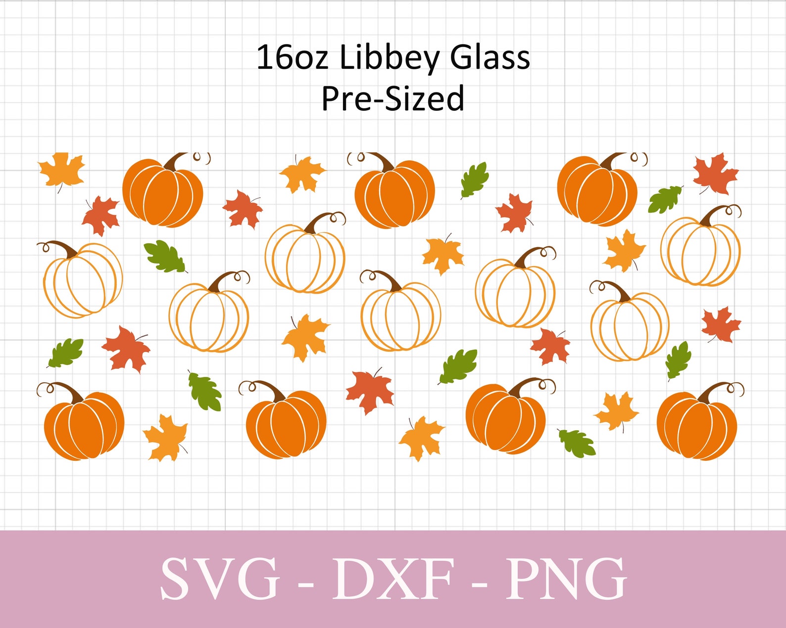 16oz Fall Can Glass Svg I Svg Files for Cricut I Autumn Wrap SVG I ...