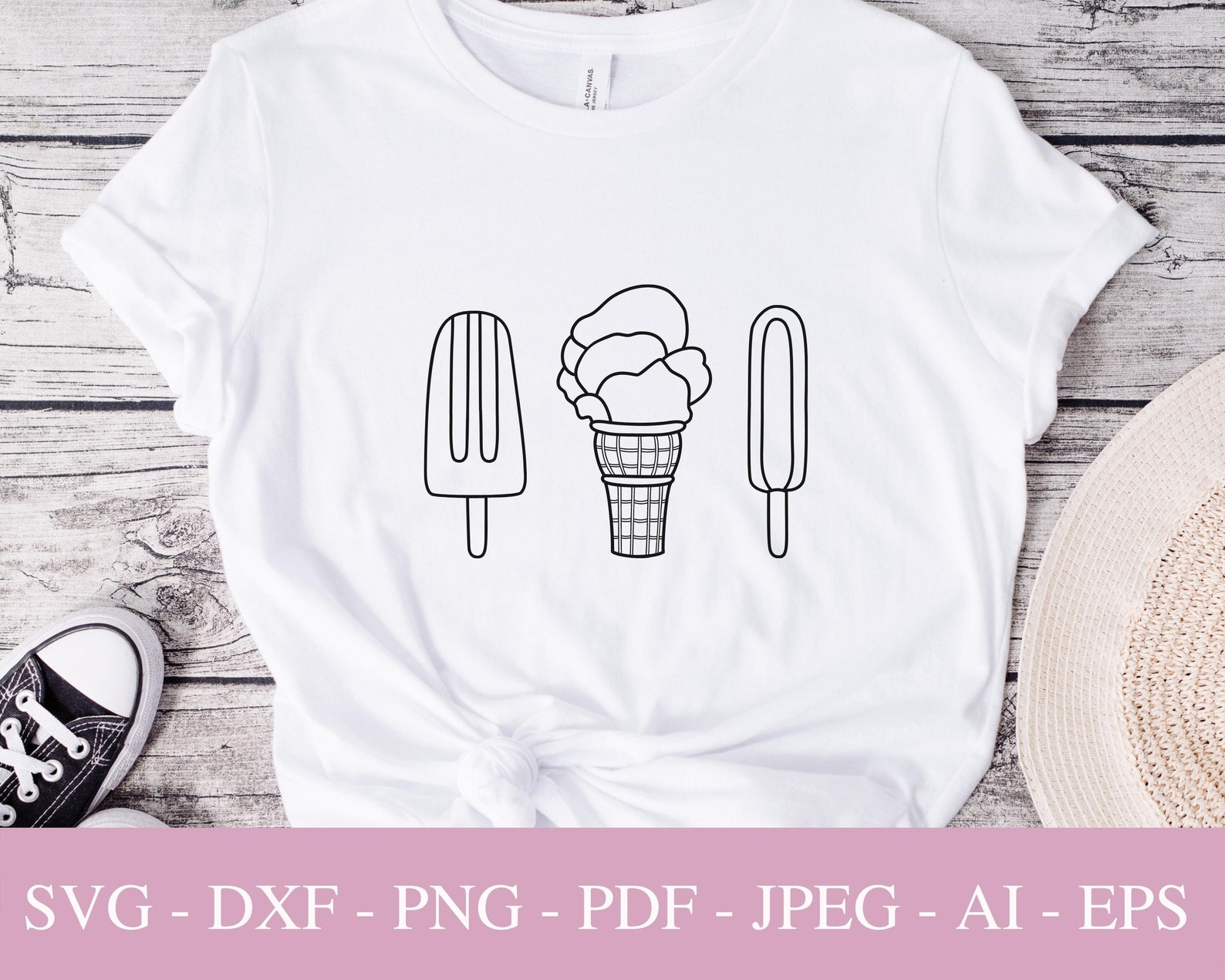 9 Ice Cream Svg Files for Cricut, Popsicles PNG , Cute Food Svg Bundle ...