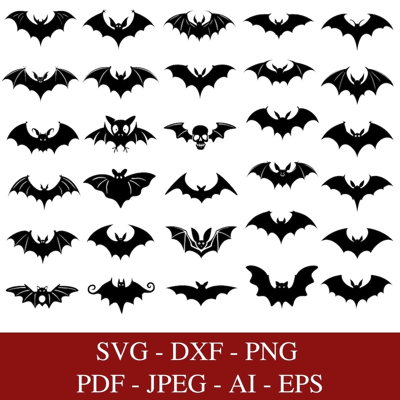 Bat Svg - Etsy