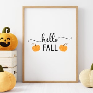 Hello Fall SVG Files for Cricut, Pumpkin SVG Cut Files, Fall Svg ...