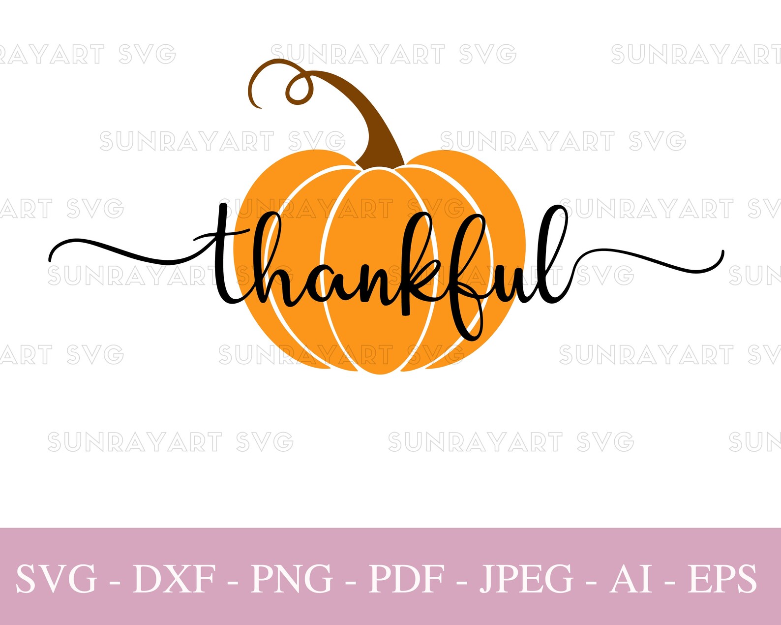 Thankful Pumpkin SVG Files for Cricut Thanksgiving Bundle SVG - Etsy