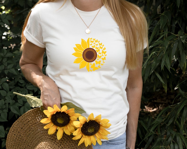 Sunflower SVG Files for Cricut, Flower Clipart PNG , DXF Cut File ...