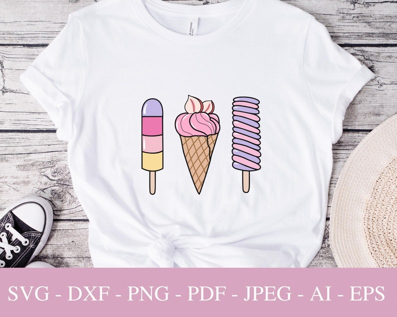 Ice Cream Svg Files for Cricut, Popsicle PNG , Cute Food Svg Bundle ...
