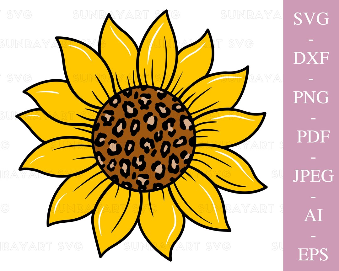 Sunflower SVG Files for Cricut, Flower Clipart PNG , DXF Cut File ...