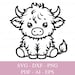 Cute Baby Highland Cow Svg Files for Cricut, Farm Life Svg, Cow ...
