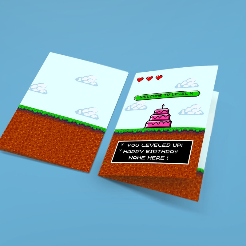 Nintendo Birthday Card - Etsy