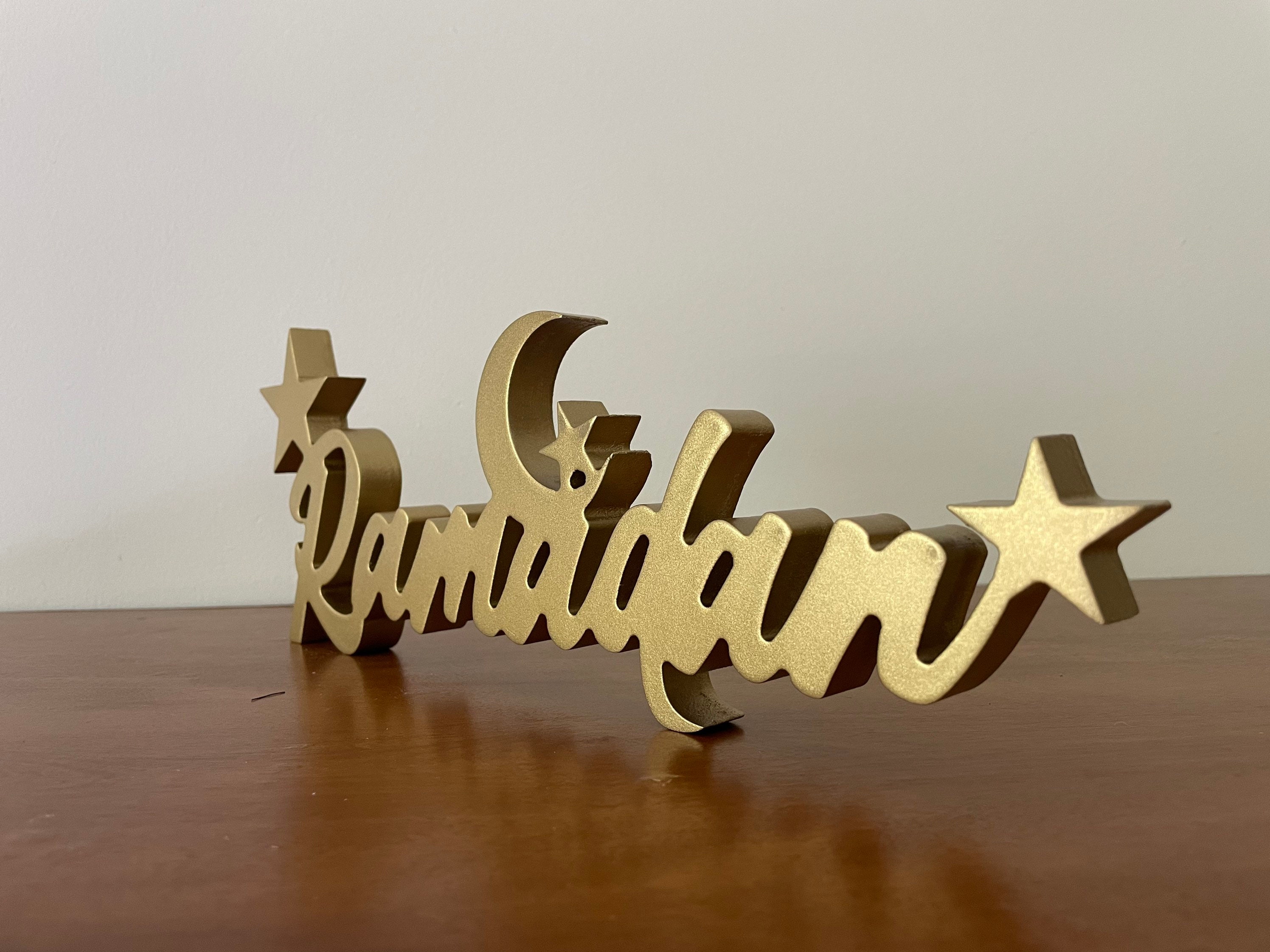 Gold Cursive Ramadan Wooden Sign - Etsy