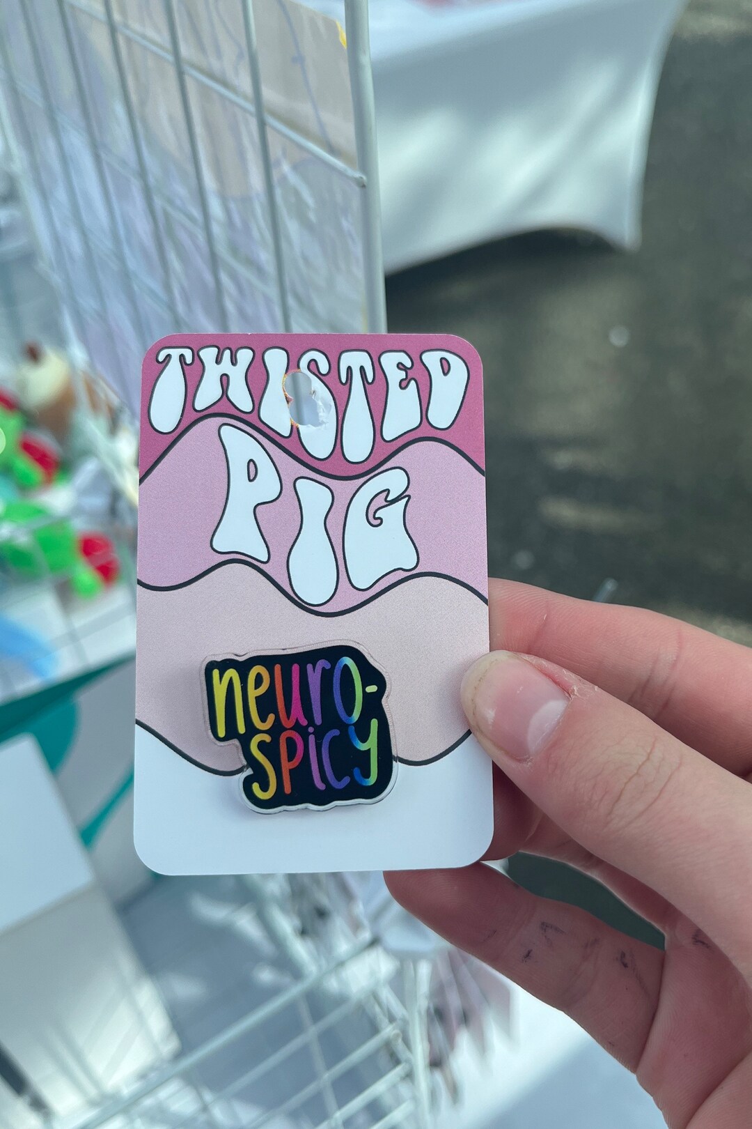 Neurospicy Autistic Acrylic Pin Badge Autism Neurodivergent Awarness ...