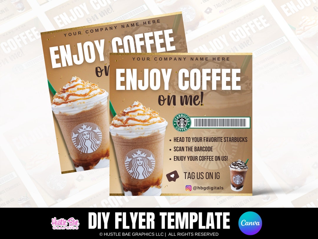 Starbucks Flyer/ Digital/ DIY Canva Template - Etsy