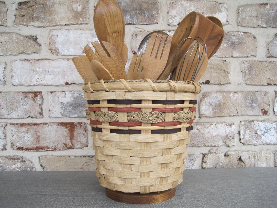 Lazy Susan Utensil Basket - Etsy