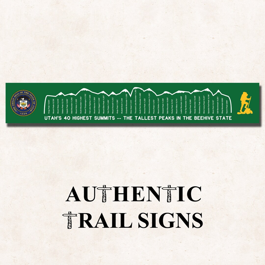 Hiking Elevation Point Series- Utah Highest Peaks From Authentic Trail ...