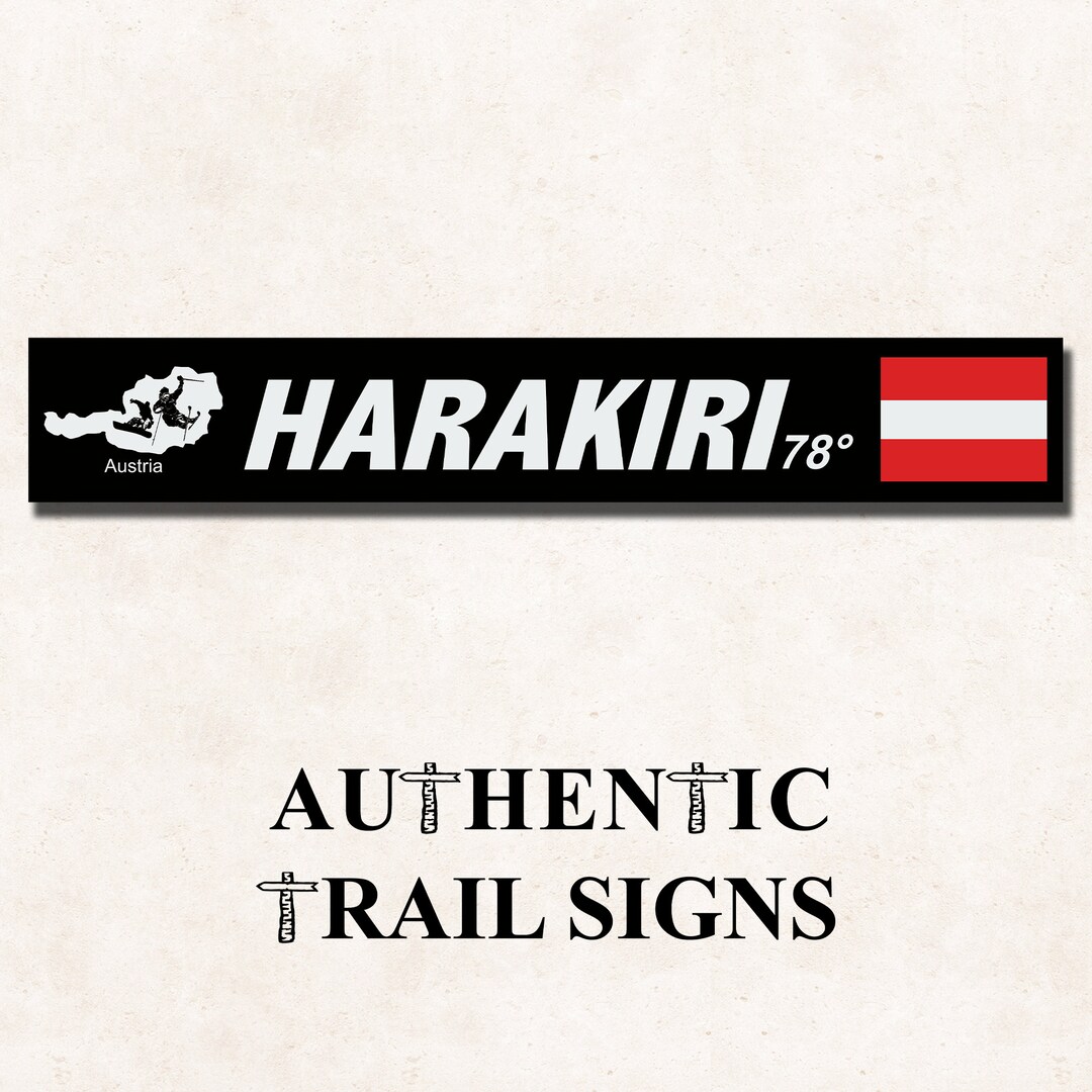 Harakiri (austria) Sign- European Mountain Series From Authentic Trail ...
