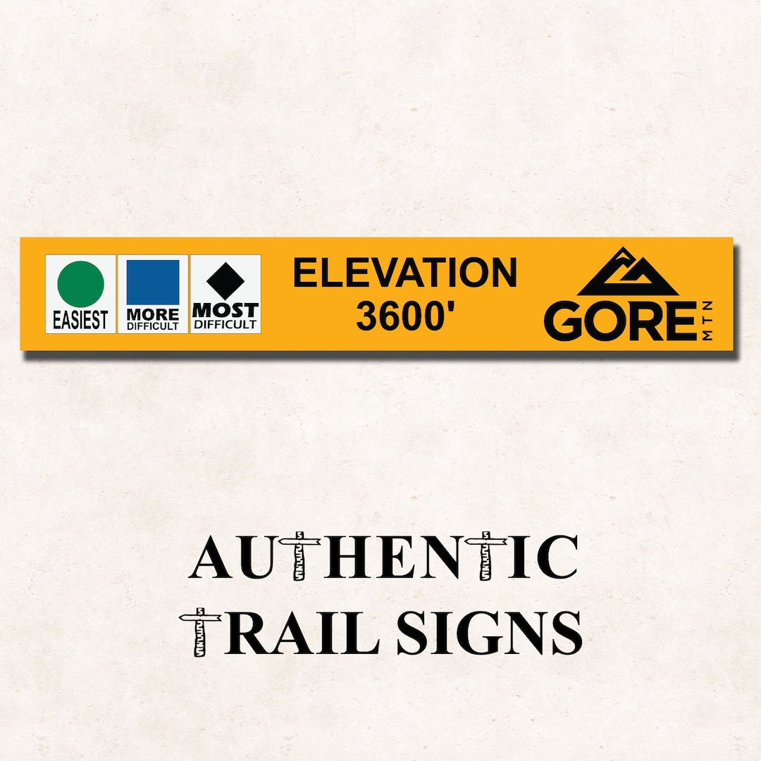 Gore Mountain Elevation- Trail Sign From Authentic Trail Signs - Etsy