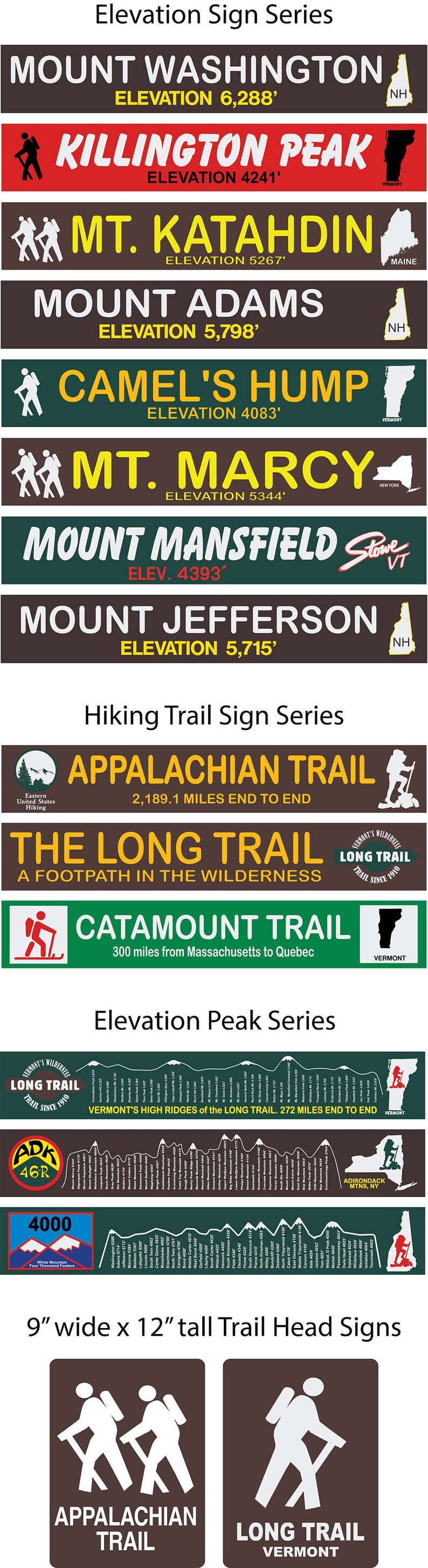 Appalachian Trail Hiking Sign- Trail Sign From Authentic Trail Signs - Etsy