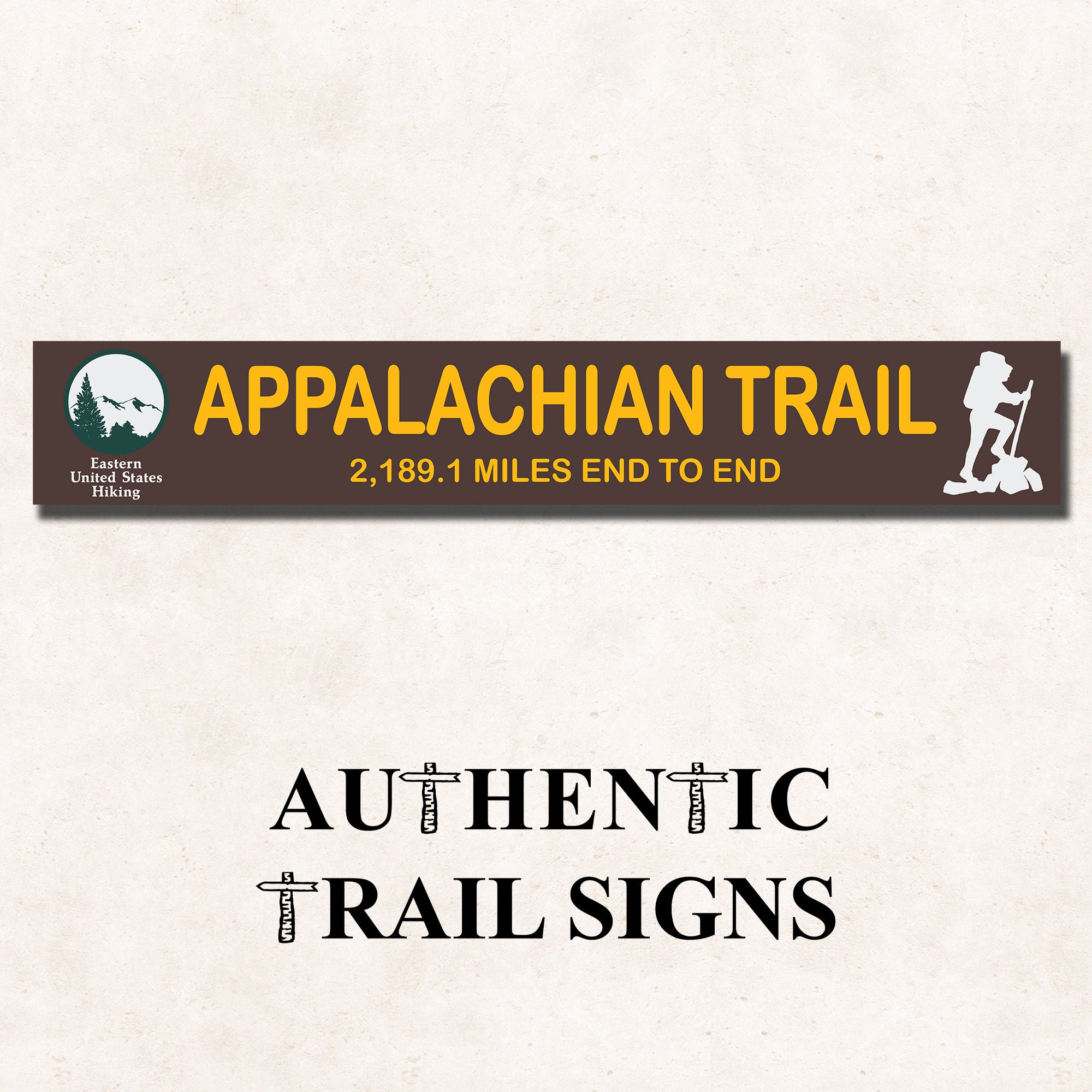 Appalachian Trail Hiking Sign- Trail Sign From Authentic Trail Signs - Etsy