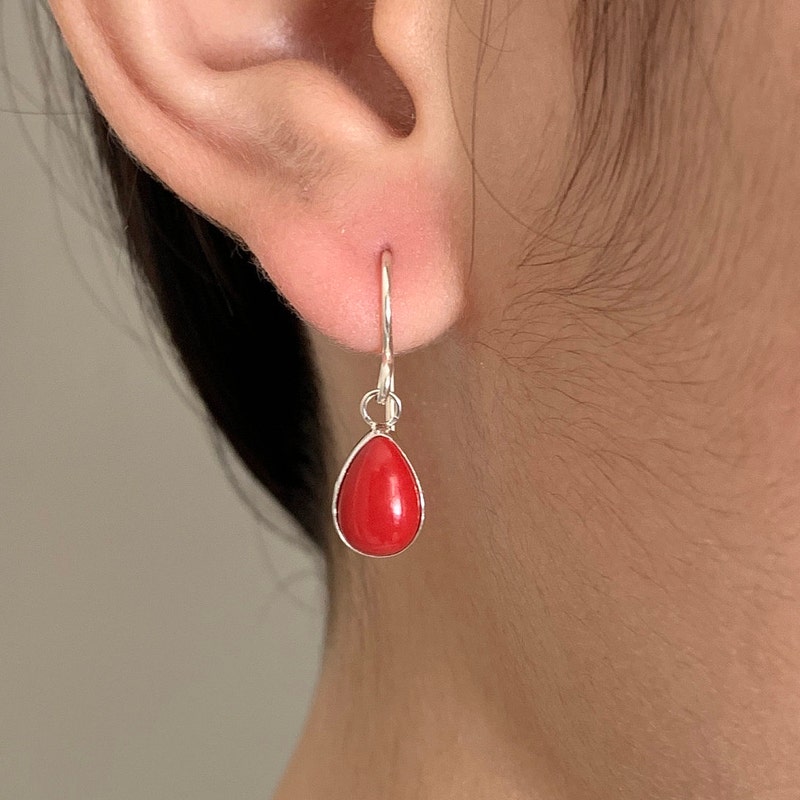 Coral Earrings - Etsy