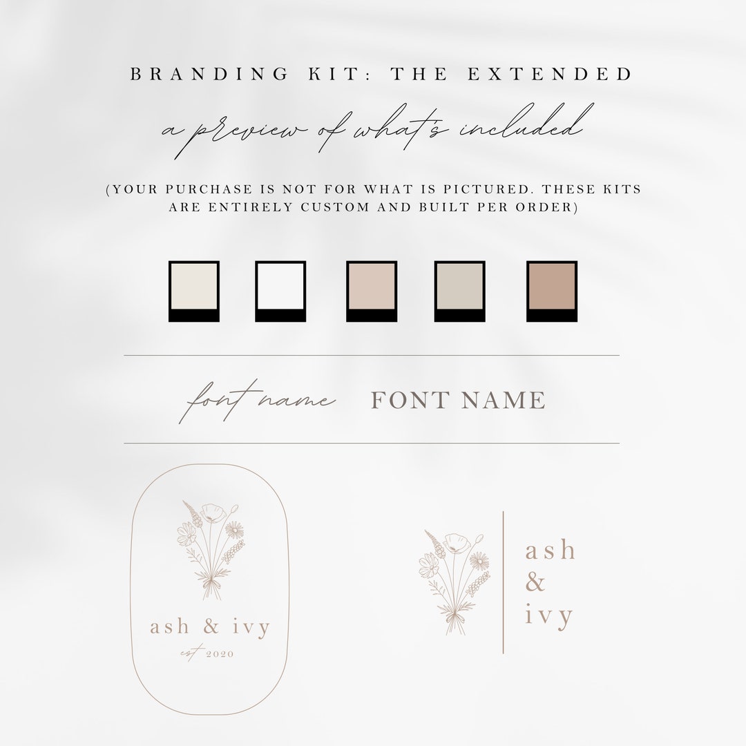 Branding Kit: the Mini (minimalist + Custom + Hand Drawn) - Etsy