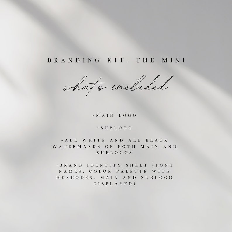 Branding Kit: the Mini minimalist Custom - Etsy