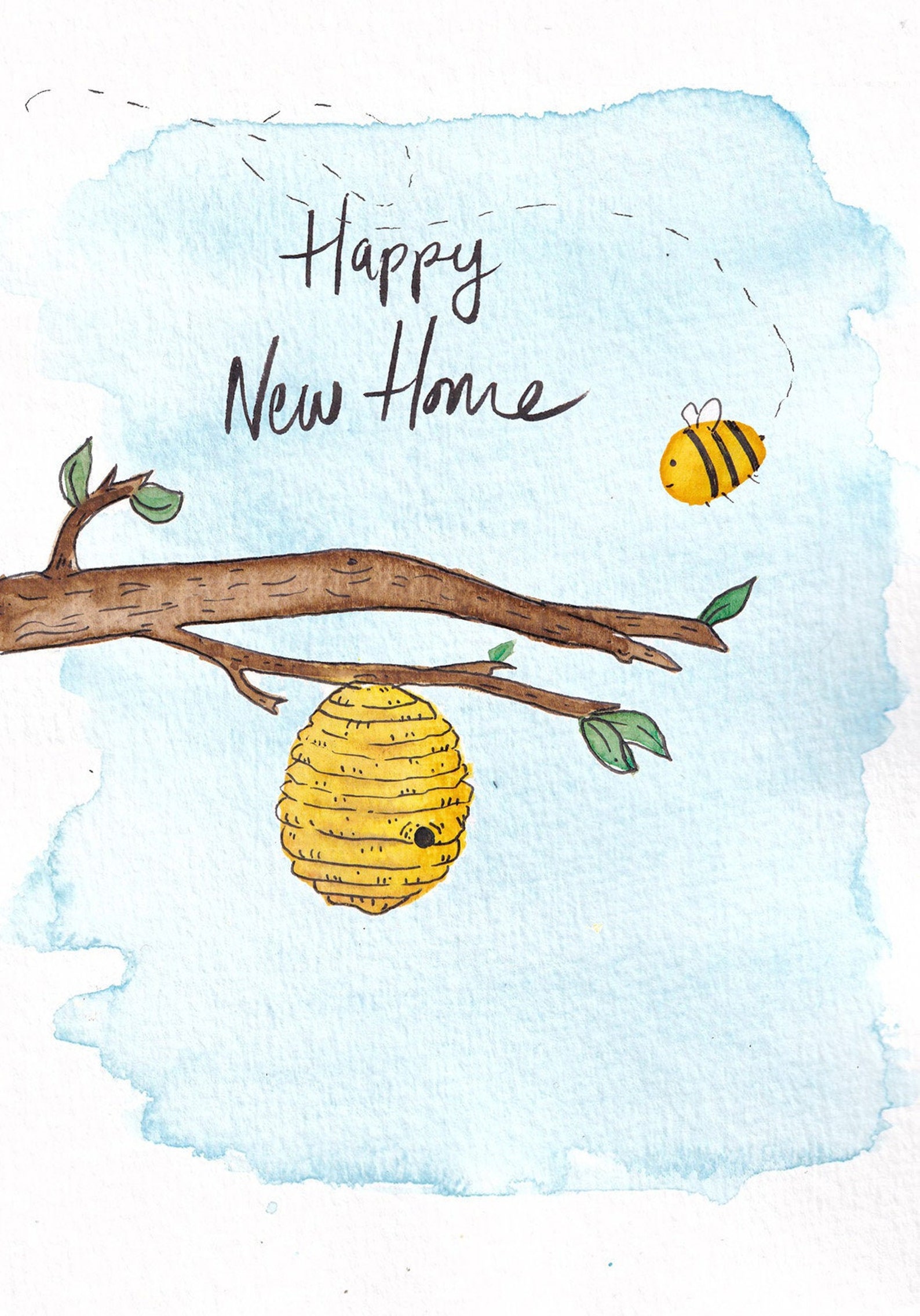 Bees Happy New Home Card, Congratulations, Celebration, Bee, Bees, Hive ...