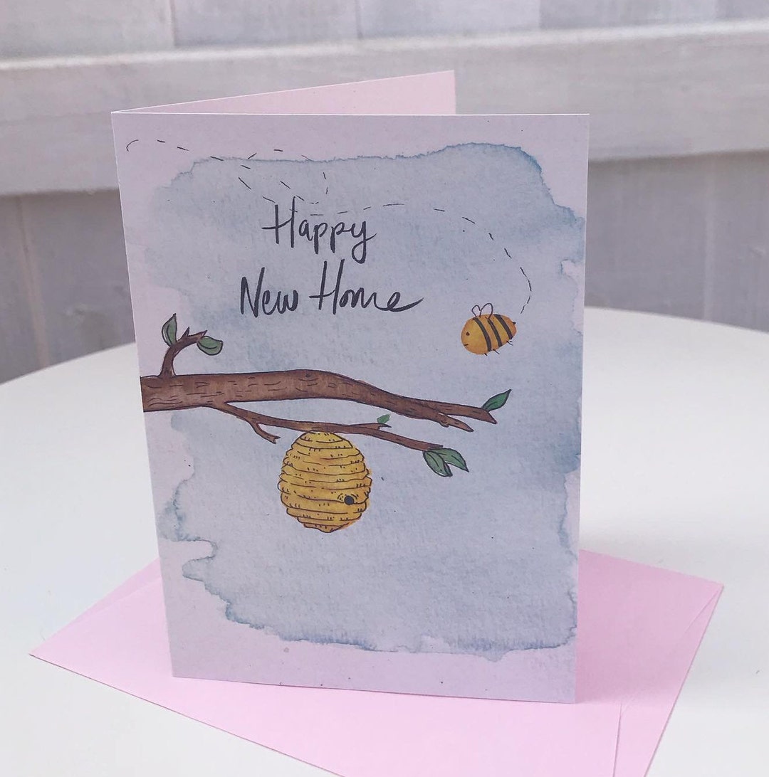 Bees Happy New Home Card, Congratulations, Celebration, Bee, Bees, Hive ...