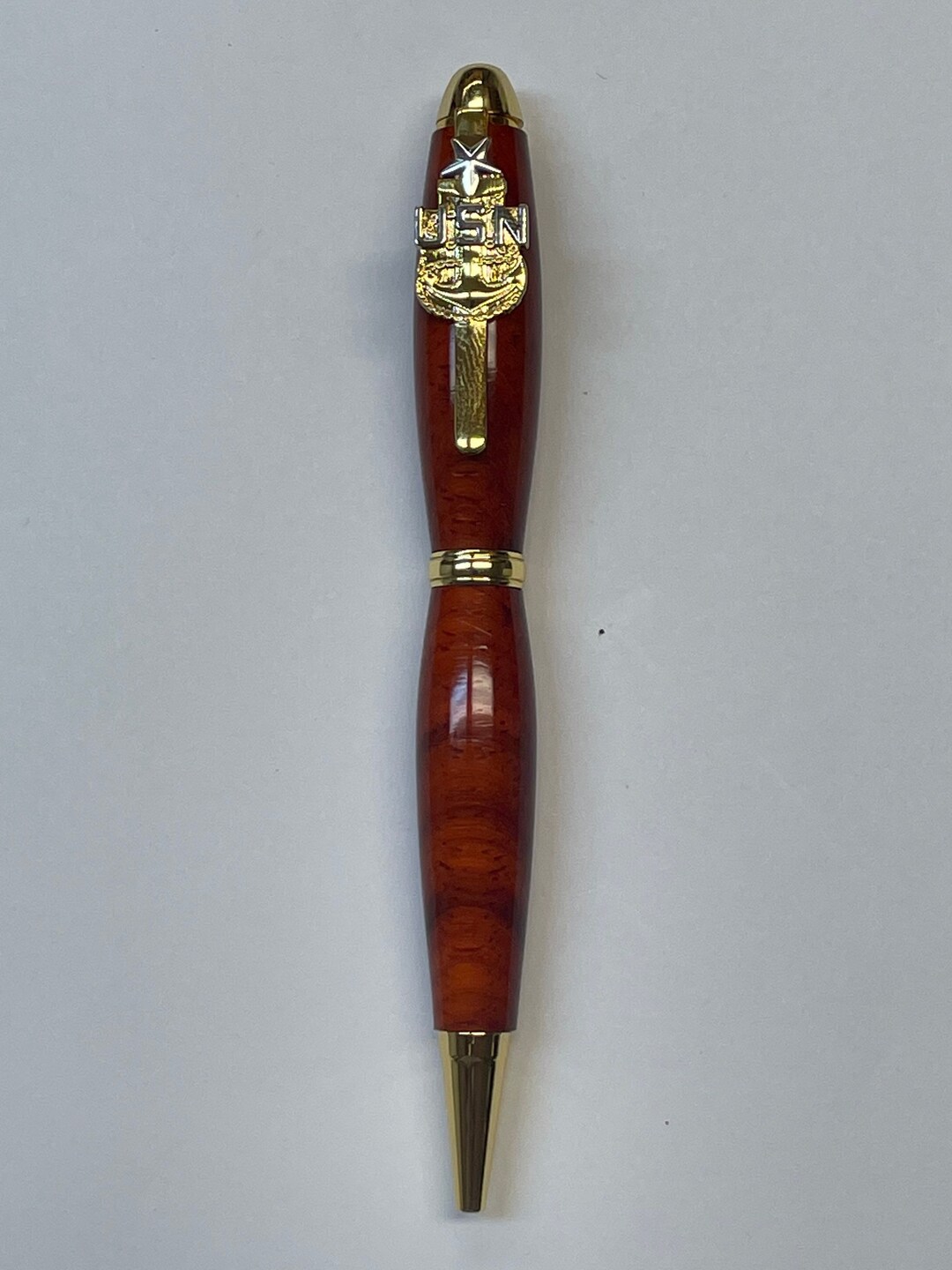 Padauk Endgrain Gold Insignia Ballpoint Pen (army, Navy, Coast Guard ...
