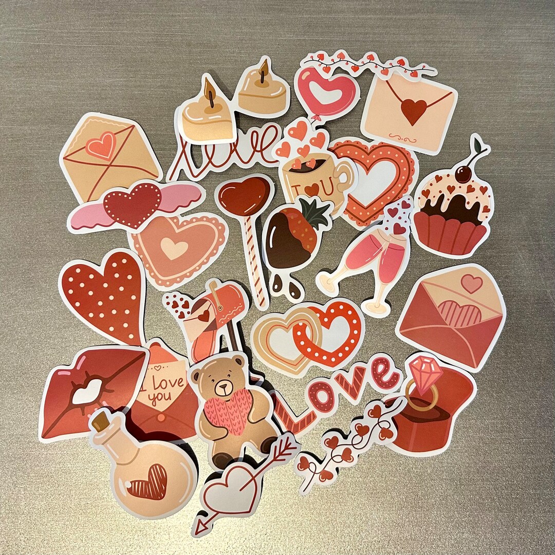 Mystery Assortment Stickers Hearts / Valentines Day / Love Sticker - Etsy