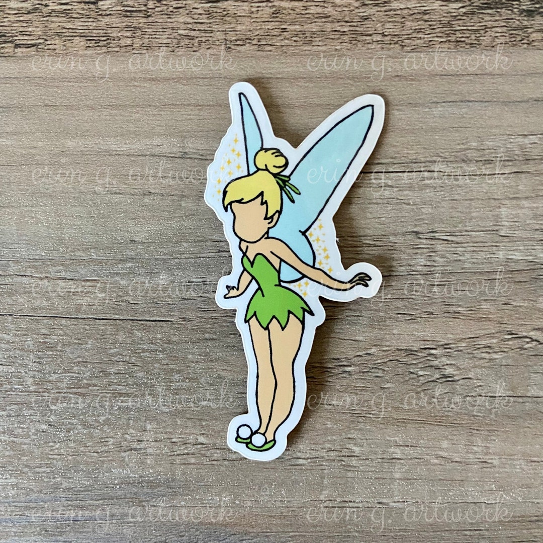 Disney Inspired Tinkerbell Sticker - Etsy