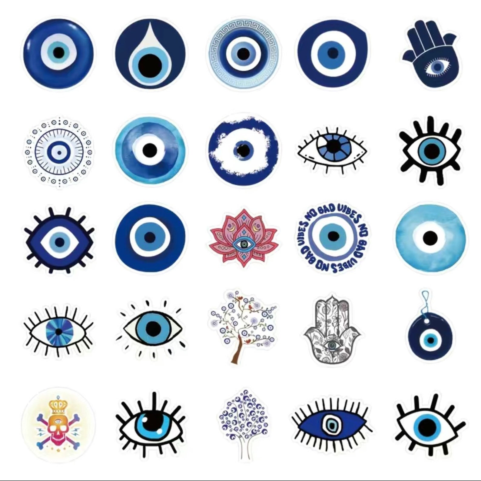 Evil Eye Sticker Pack / Evil Eye Stickers / Mystery Assortment Sticker ...