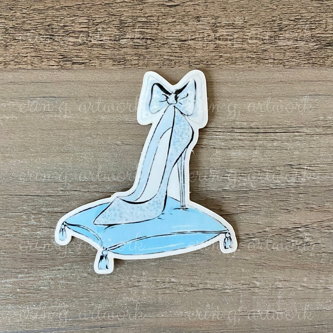 Glass Slipper Sticker Disney Princess Cinderella Inspired - Etsy