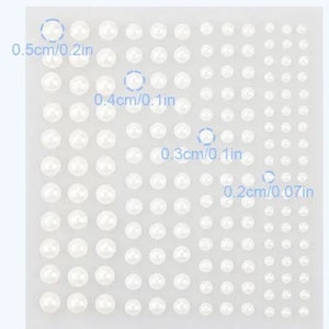 3D Pearl Stickers - DIY Pearls - 165 Pearls - Pearl Crafts - Decoration ...