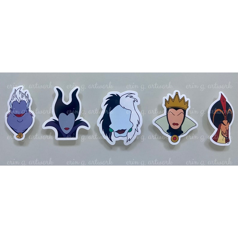 Disney Villain Silhouette Stickers - Disney Inspired - Halloween ...