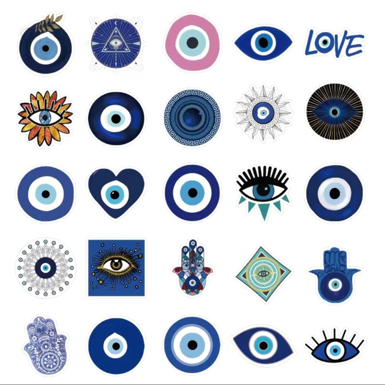 Evil Eye Sticker Pack / Evil Eye Stickers / Mystery Assortment Sticker ...