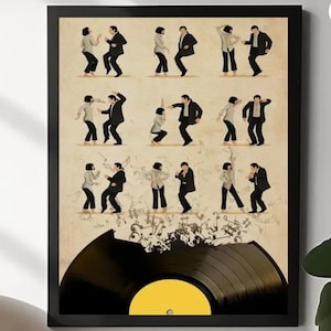 Pulp Fiction Dance Art Print / Dancing Pulp Fiction Poster / Vincent ...