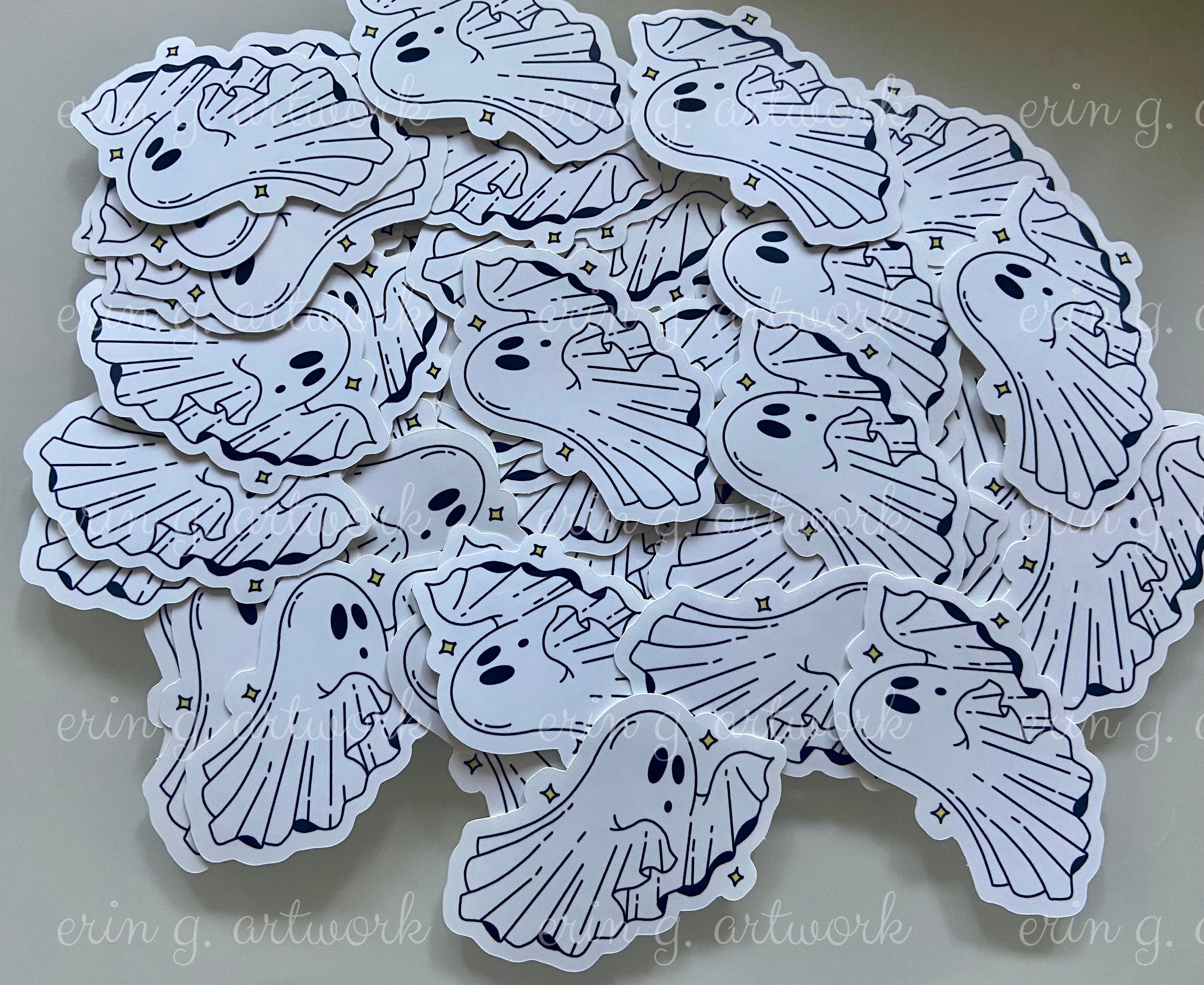 Ghost Stickers Sticker Pack Cute Ghosts Halloween - Etsy