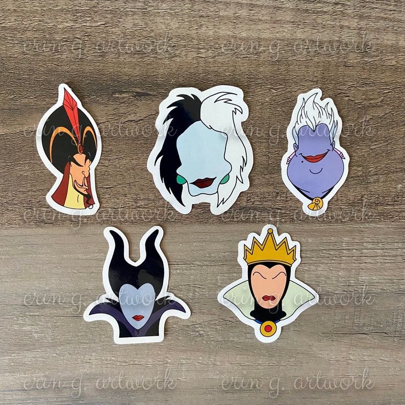 Disney Villain Silhouette Stickers - Disney Inspired - Halloween ...