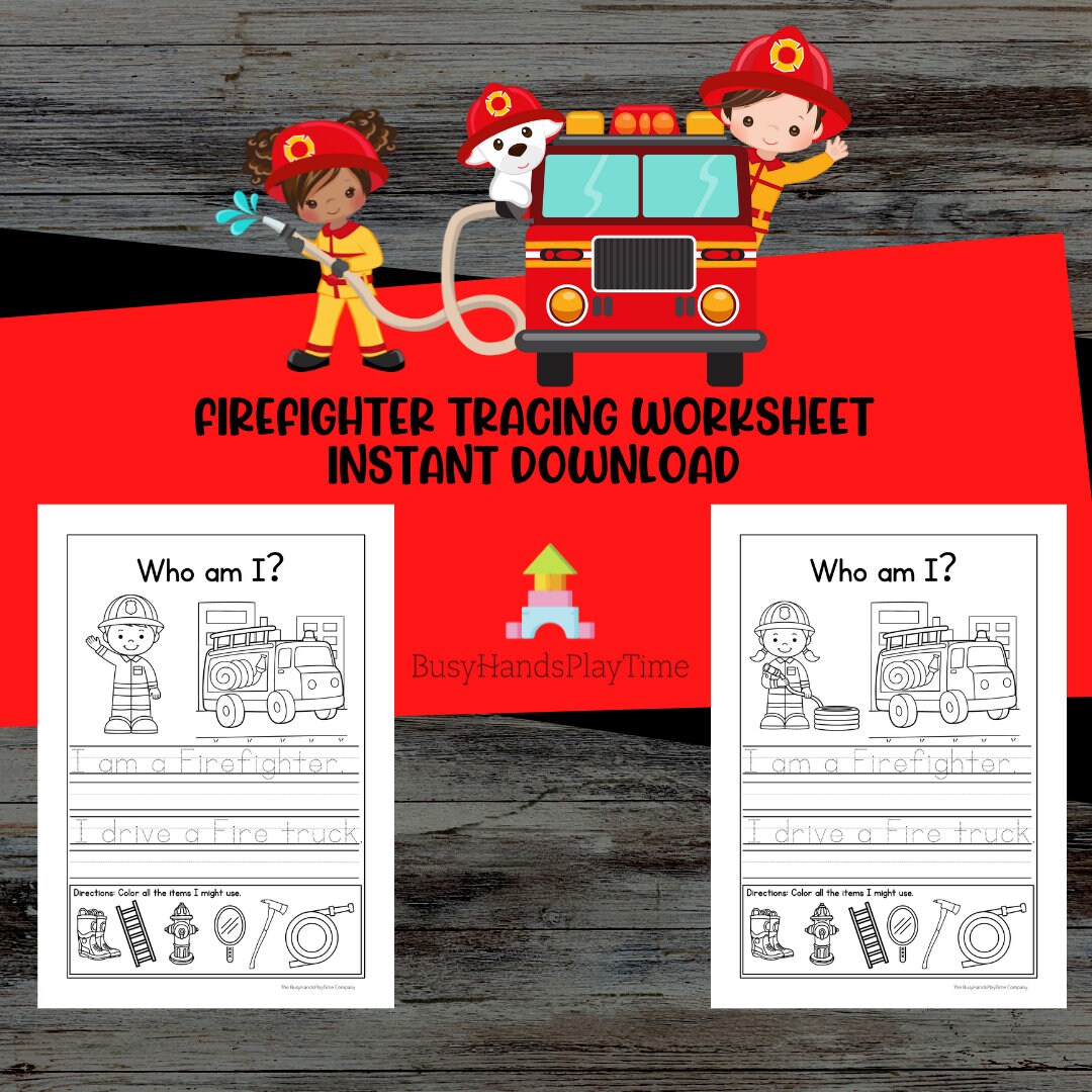 Firefigher Community Helper No Prep Printable,worksheet, Preschool - Etsy