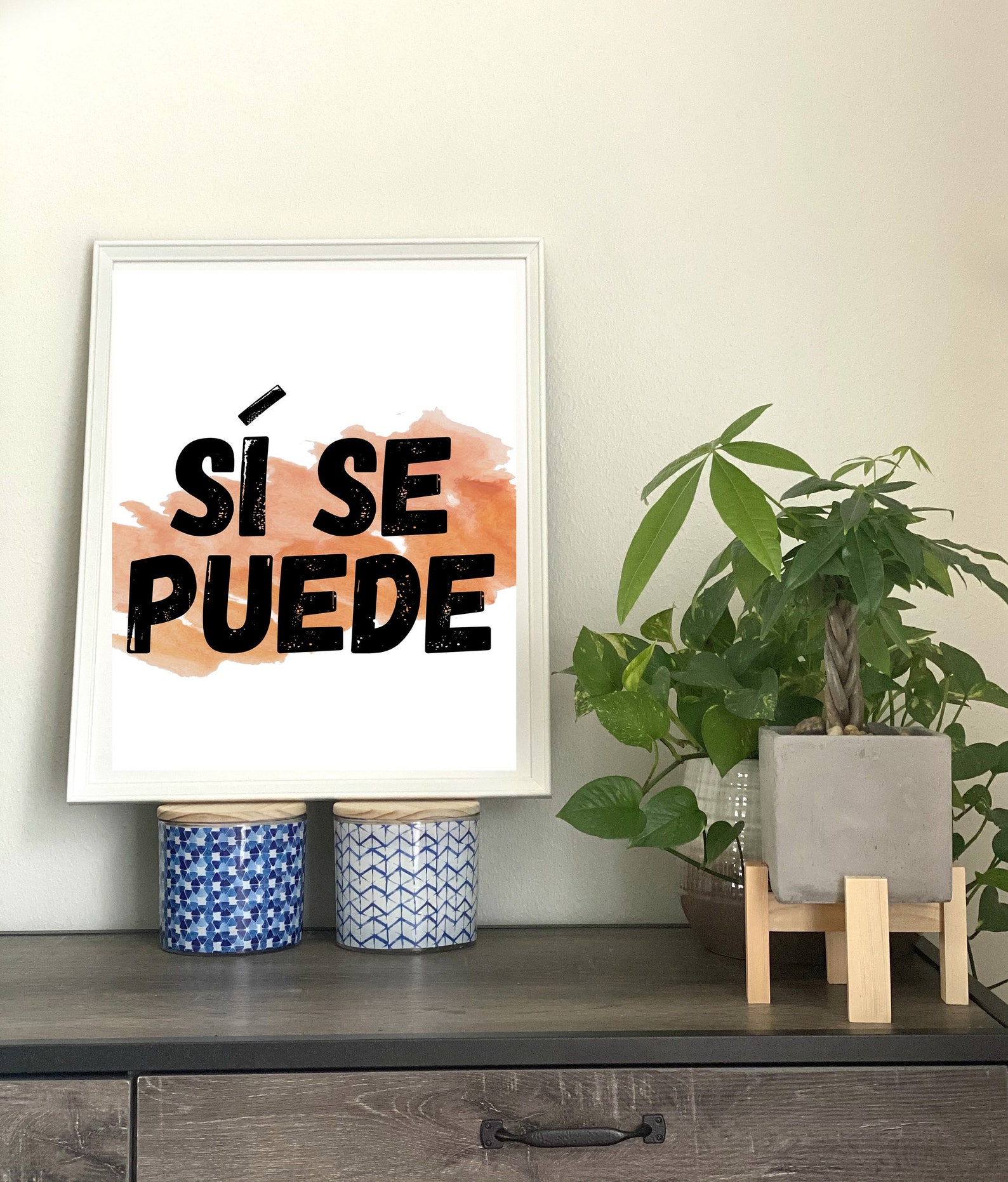 Si Se Puede latinx decor Wall Art Prints Spanish Quote | Etsy
