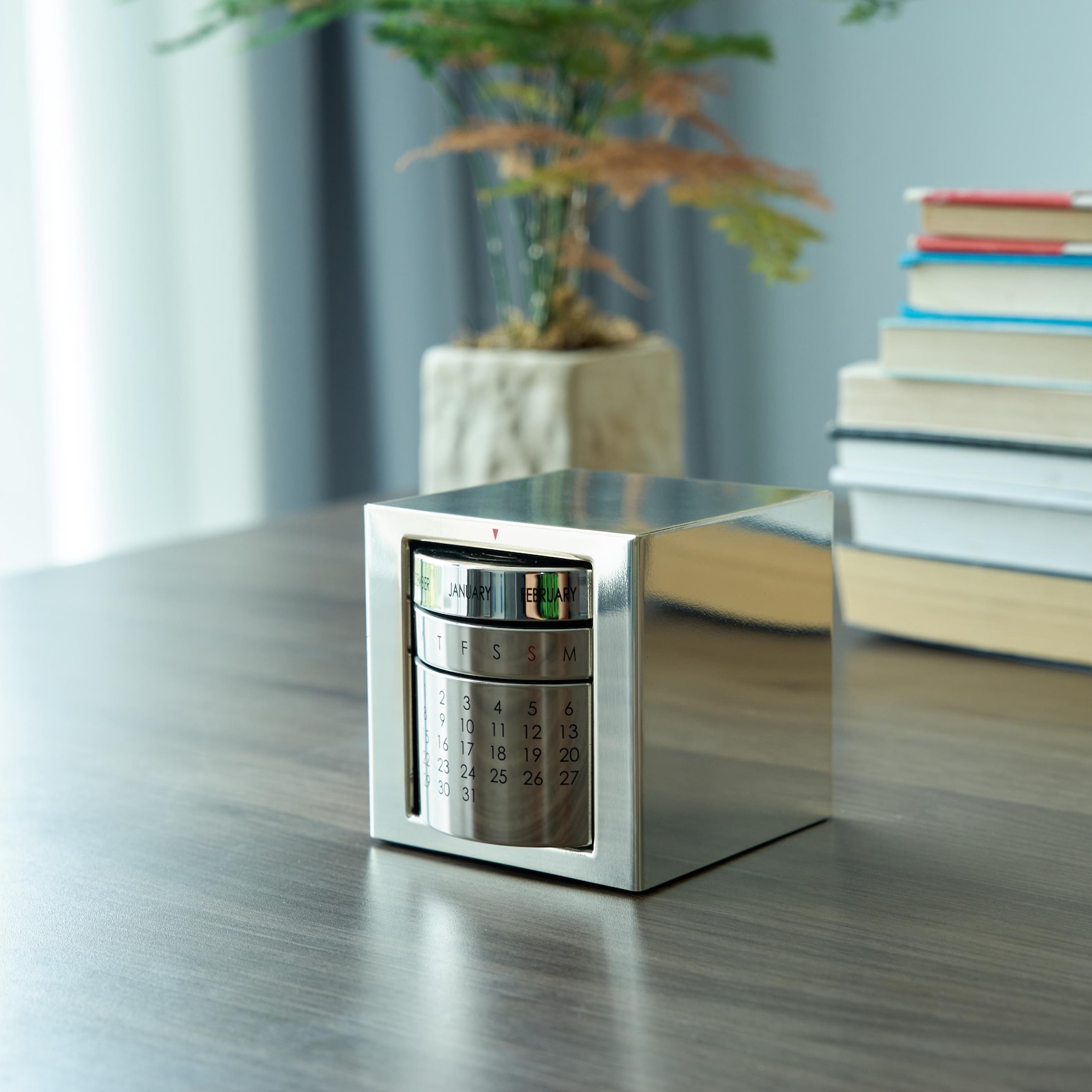 Personalized Perpetual Calendar Cube | Nickel-plated Desk Organizer - Etsy