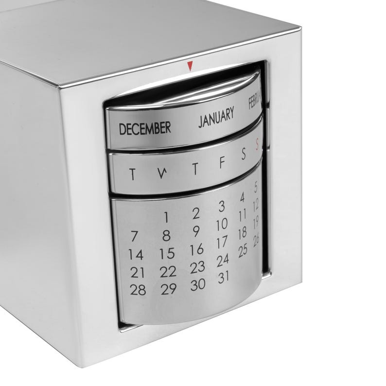 Personalized Perpetual Calendar Cube | Nickel-plated Desk Organizer - Etsy