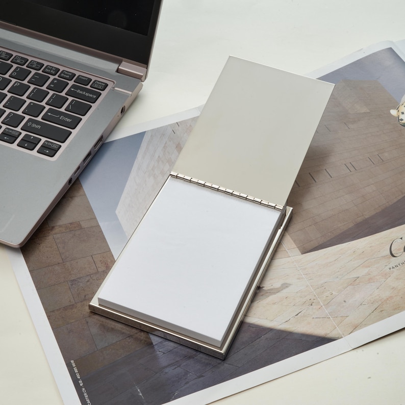 Personalized Silver Memo Pad Holder | Executive Desk Accessory - Etsy