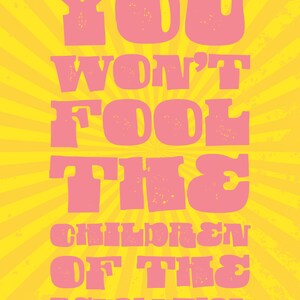 Children of the Revolution Lyrics Print T-rex Inspired Music Poster ...