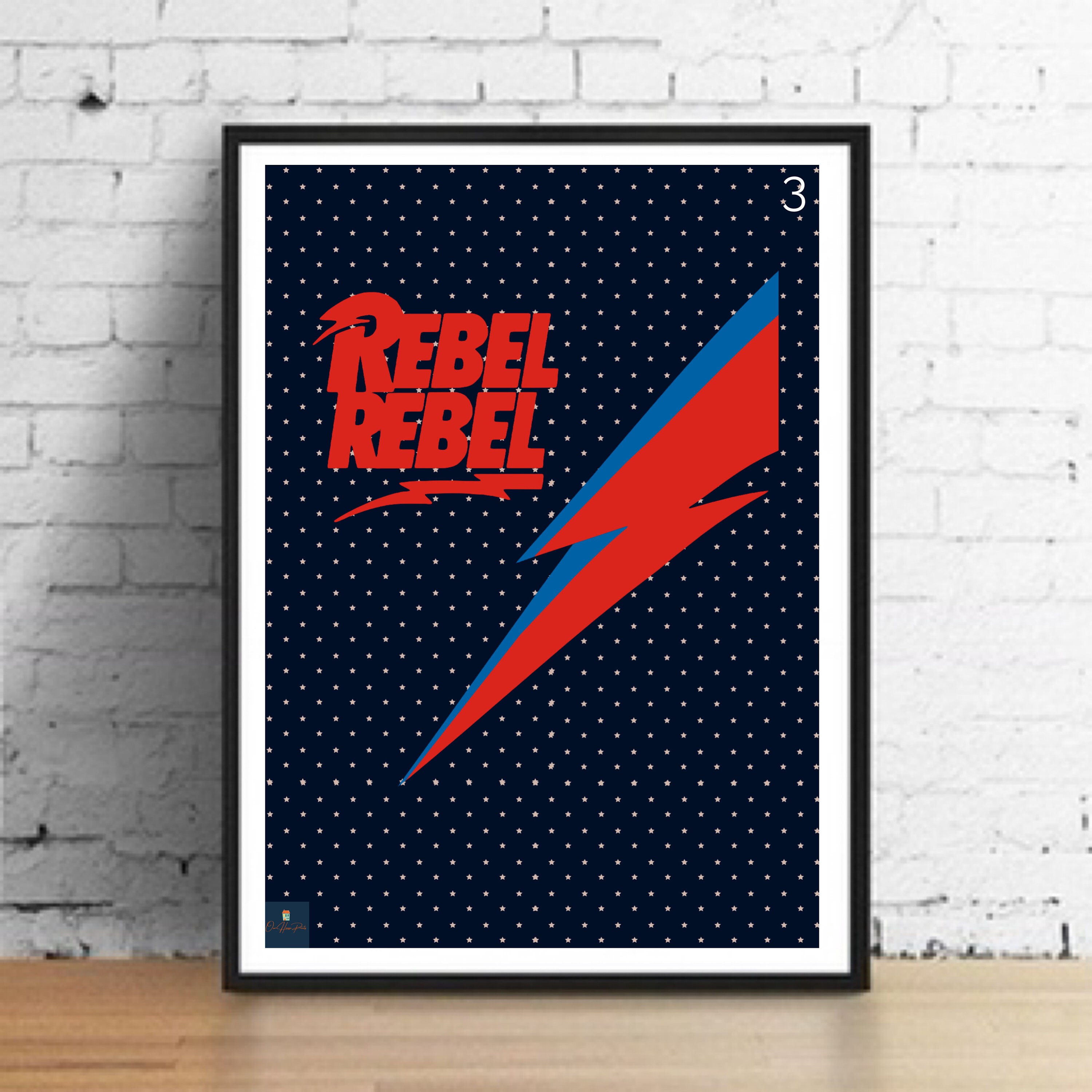 Rebel Rebel Lyrics Print David Bowie Inspired Music Poster. | Etsy