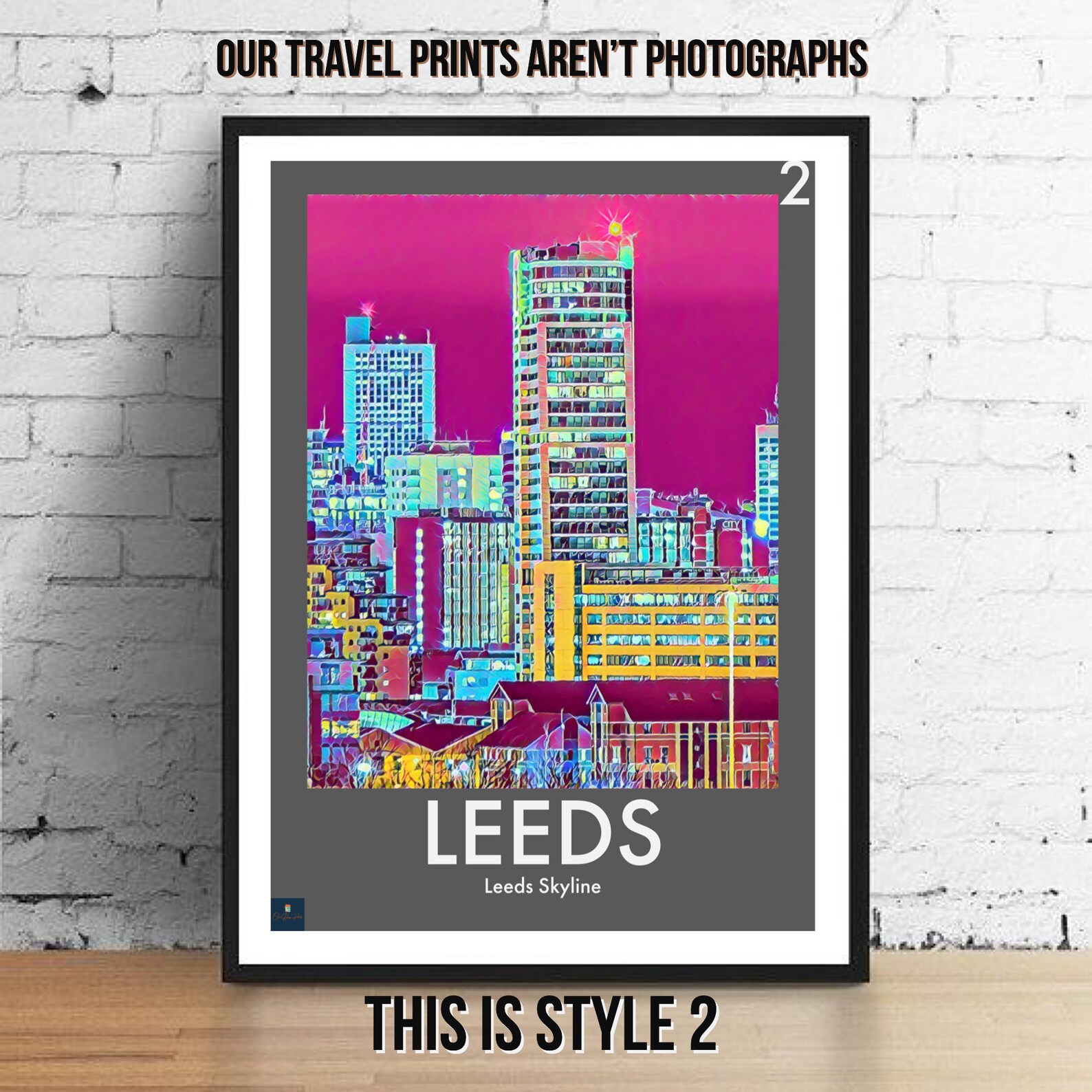 Leeds Vintage Travel Print Wall Art Poster. - Etsy UK