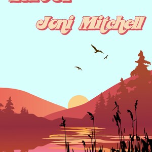 River Lyrics Print Joni Mitchell Inspired Music Poster. Housewarming ...