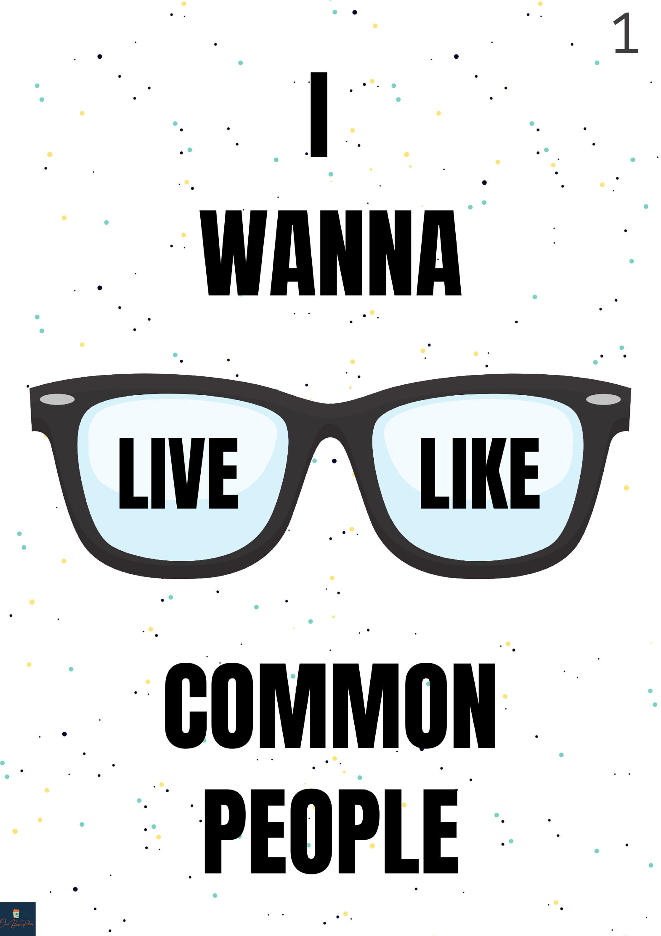 Common People Lyrics Print Pulp Inspired Music Poster. | Etsy